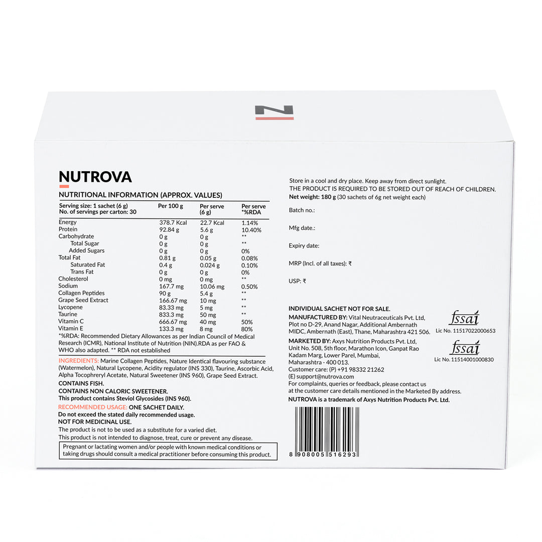 Nutrova Collagen+Antioxidants | Collagen Supplement For Skin