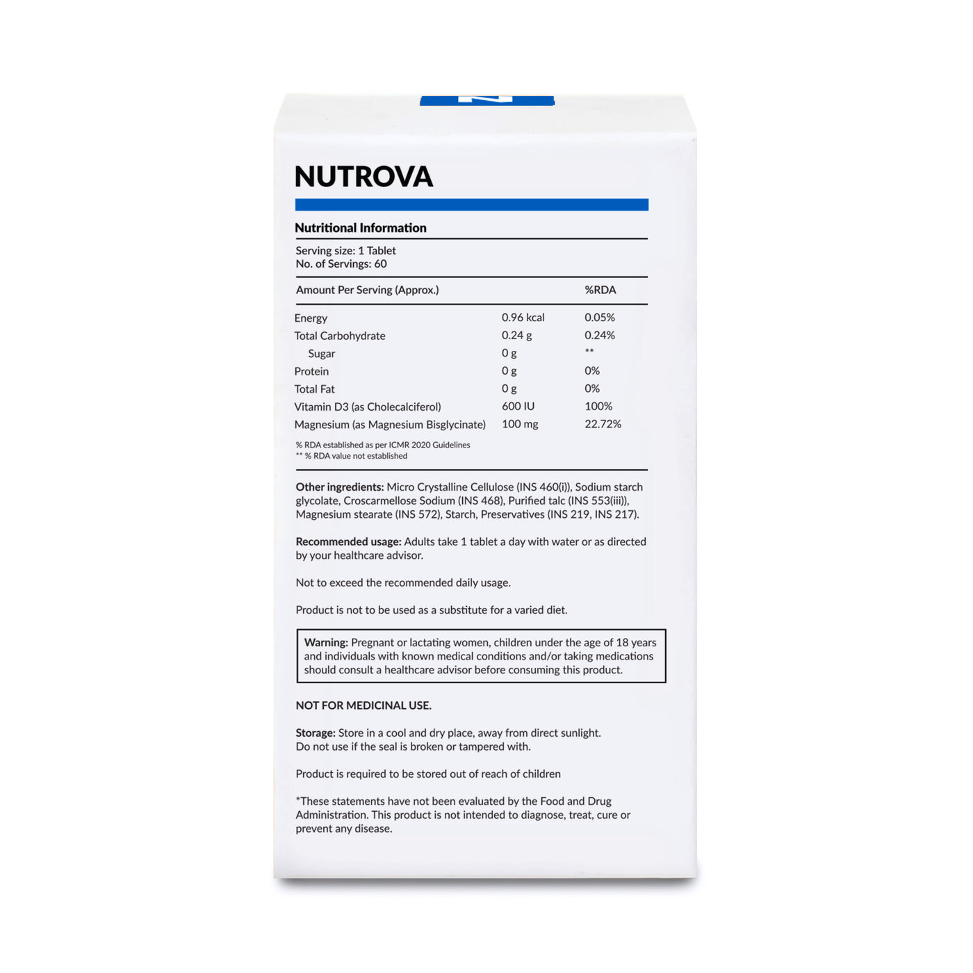 Nutrova Magnesium+D3