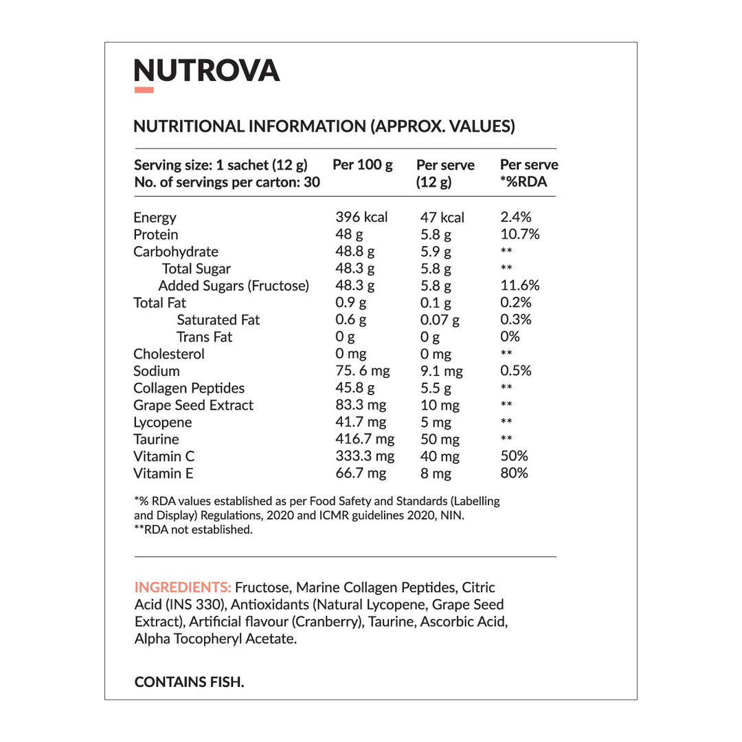 Nutrova Collagen+Antioxidants | Collagen Supplement For Skin